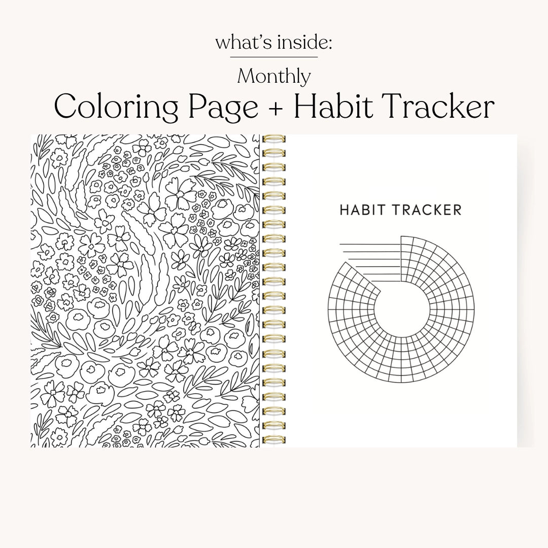 Green Gingham Undated Planner