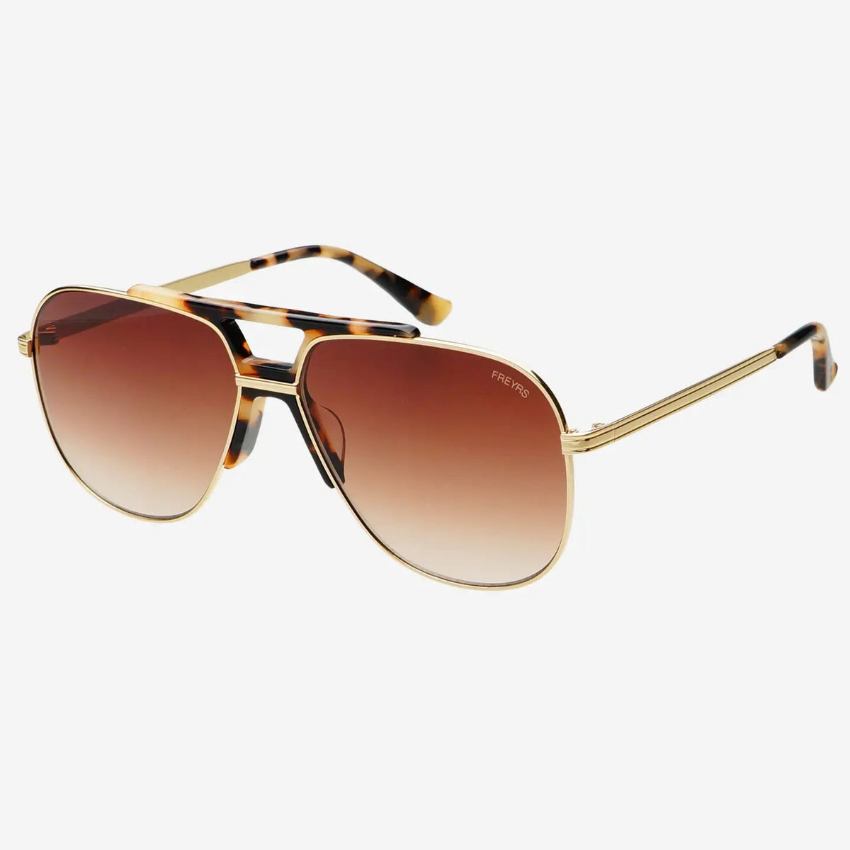 Logan Acetate Aviator Sunglasses - Tortoise | Gradient Brown