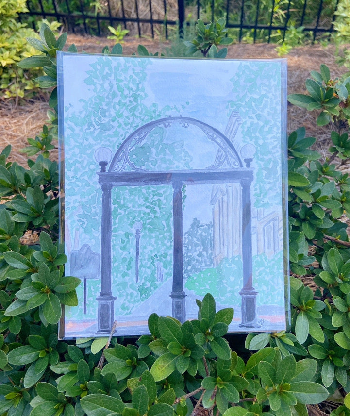 UGA Arch Watercolor Print