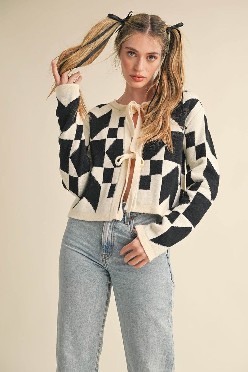 Clara Geometric Sweater